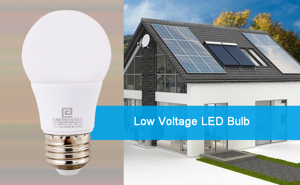 12V-60V LED Light Bulb Low Voltage 12 Volt AC DC Light Bulb, Light Color 3000K Soft Light, E26 ...