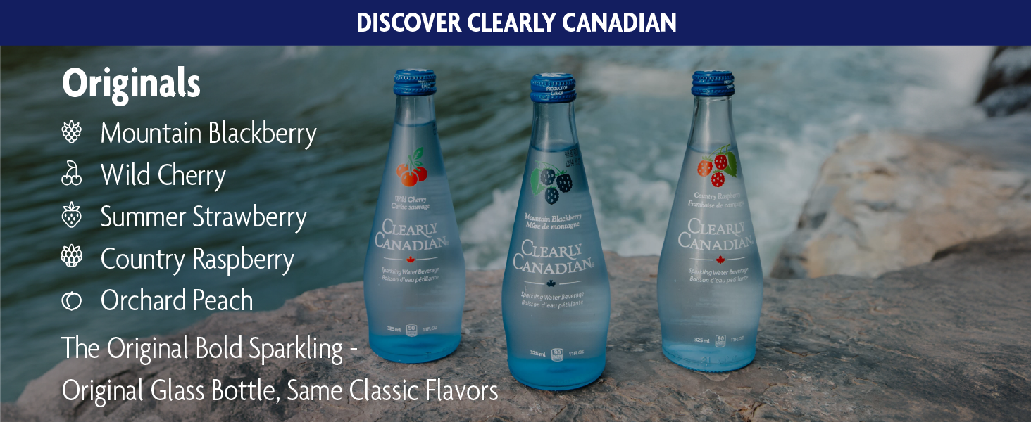 Amazon.com: Clearly Canadian Mountain Blackberry Sparkling Spring Water Beverage, Natural ...