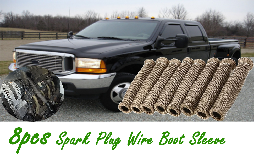 Amazon.com: Spark Plug Wire Cover Replacement - 8 PCS 2500° Spark Plug Heat Sleeve, 6 Inches ...