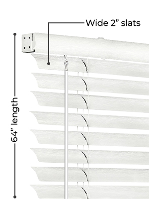 Amazon.com: PowerSellerUSA Cordless Window Blinds, 2" Slats Vinyl Mini ...