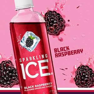 Amazon.com : Sparkling Ice, Black Raspberry Sparkling Water, Zero Sugar Flavored Water, with ...