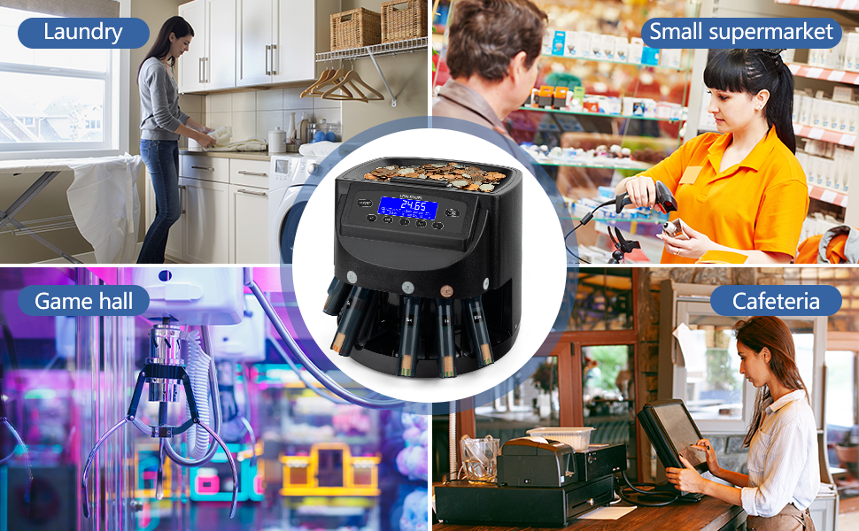 Amazon.com : Coin Counter Coin Sorters Machine - with LCD Display for USD Coin 1￠ 5￠ 10￠ 25￠ $1 ...