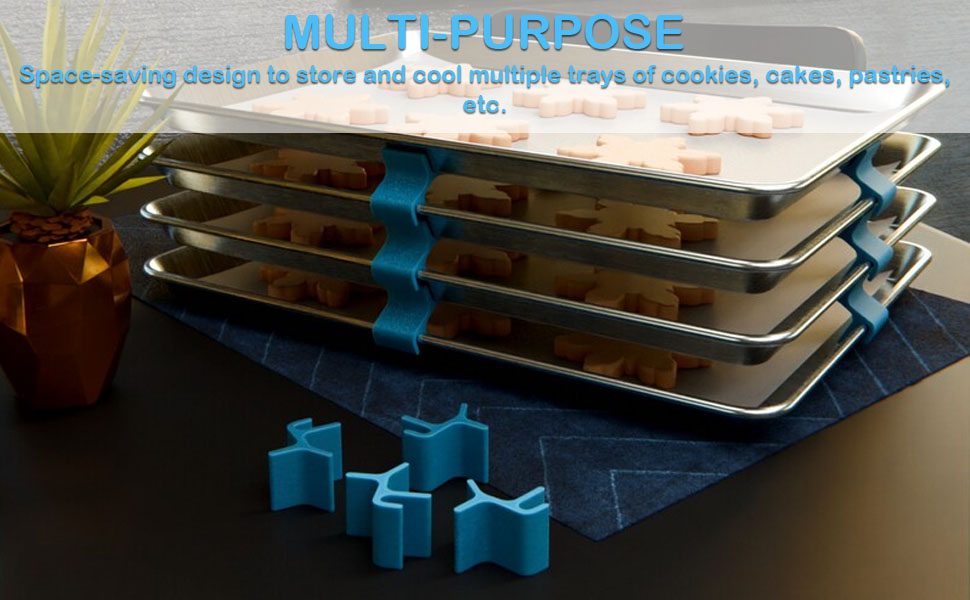 Amazon.com: 12Pcs Baking Sheet Stacker,Cookie Sheet Stacking Clips ...