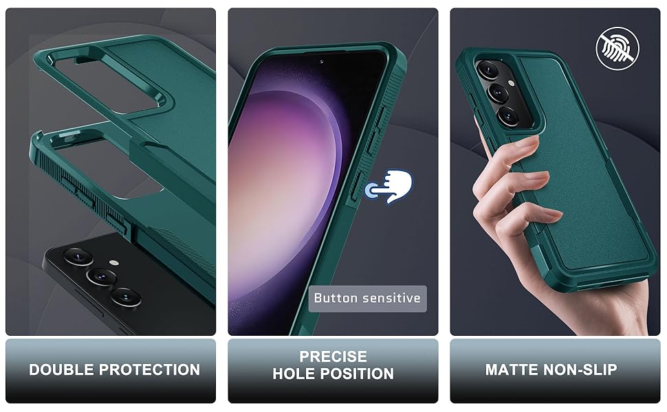 Amazon.com: RMOCR Case for Samsung Galaxy S24 FE, Full Body Heavy Duty Rugged Shockproof ...