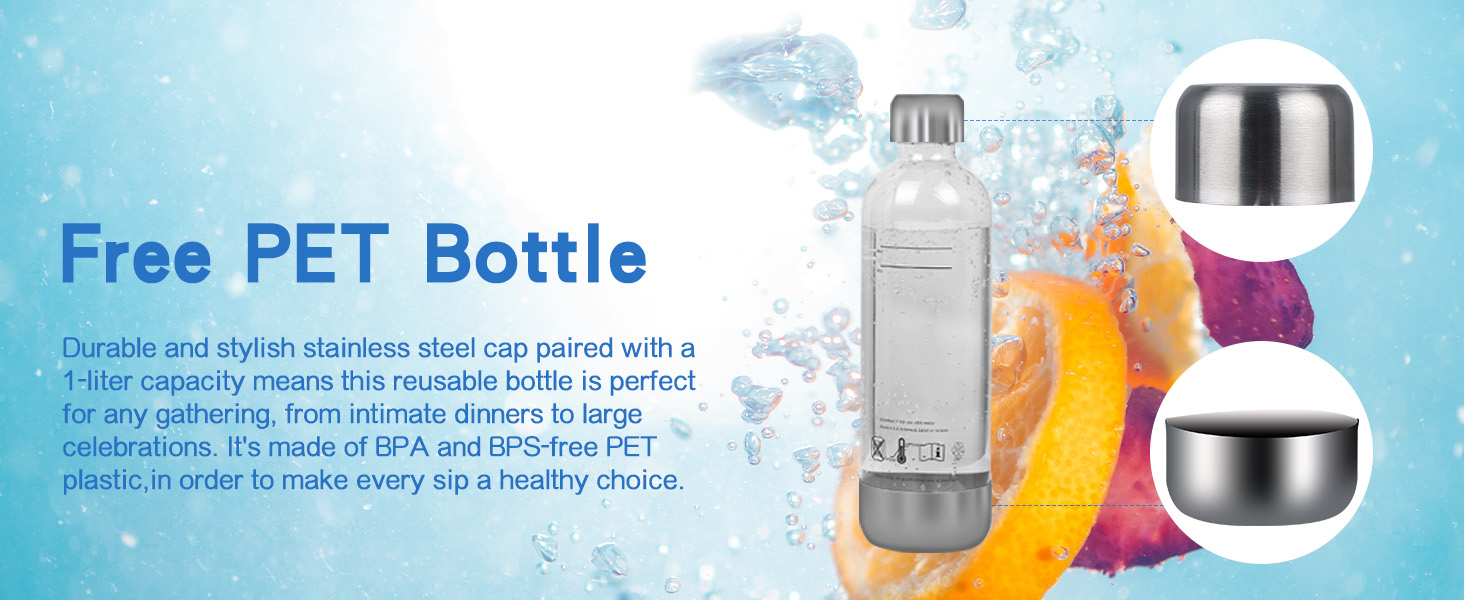 Amazon.com: spoonlemon Soda Maker, Soda Streaming Machine for Home, Soda Machine with 1L BPA ...