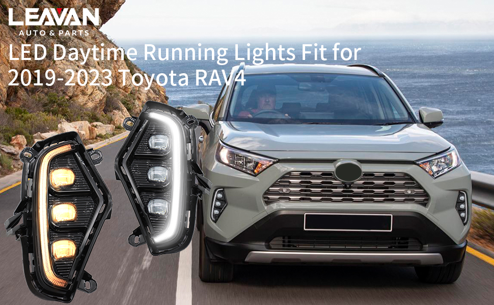 Amazon.com: LED Daytime Running Lights Fit for Toyota RAV4 2019 2020 2021 2022 2023 Fog Lights ...