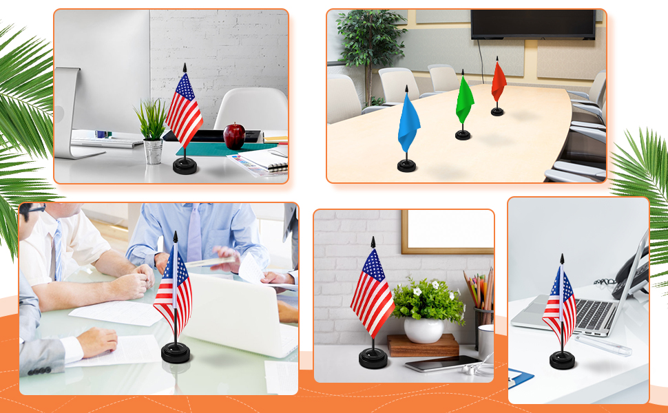 Amazon.com: wexpw 12 Pack Mini Flag Stands Table Flag Holders 63x22mm Black Desk Flag Holders ...
