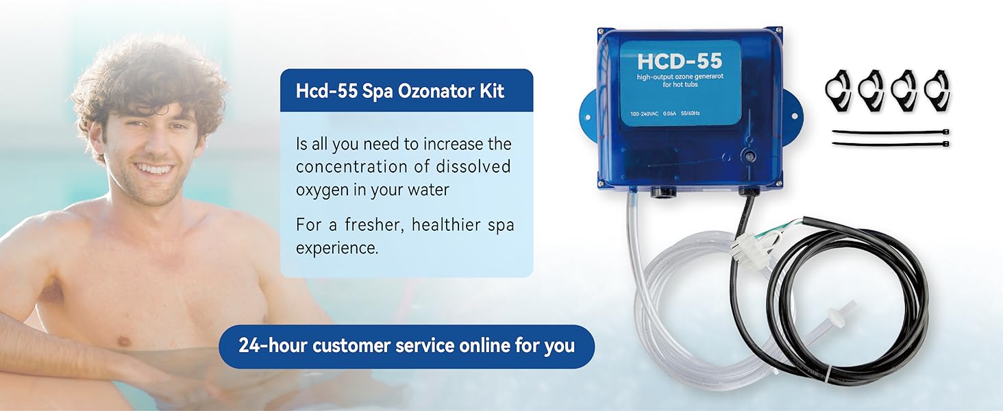 Amazon.com: ylongan HCD-55 Spa Ozone Generator Kit, Hi-Output Hot Tub Ozonator Replacement for ...