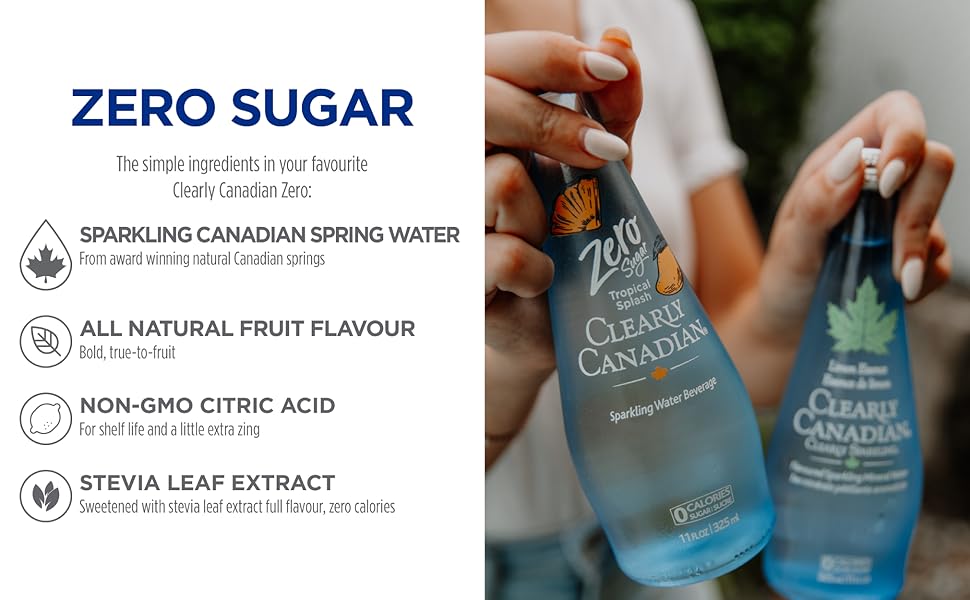 Amazon.com: Clearly Canadian Zero Sugar Tropical Splash Sparkling Water Beverage, Zero Sugar ...
