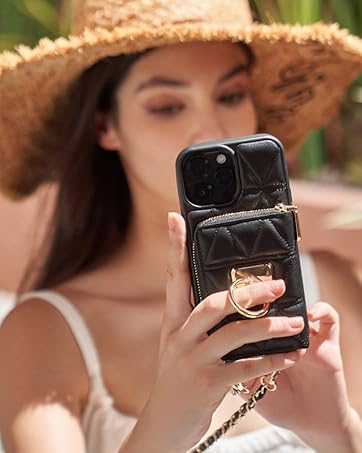 Amazon.com: CUSTYPE Compatible with iPhone 15 Pro Max Case with Adjustable Wristband Strap ...