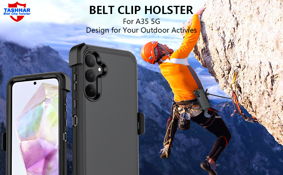 Amazon.com: TASHHAR Phone Case for Samsung Galaxy A35 5G case,Heavy Duty Hard Shockproof Armor ...