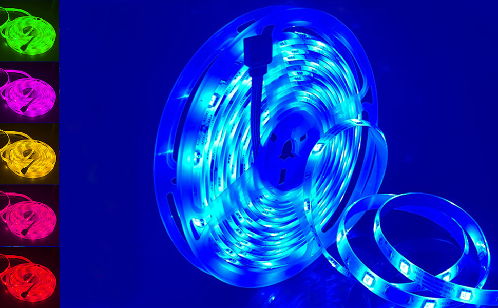 Amazon.com: LED Lights for Bedroom 100ft LED Strip Lights (2 Rolls of ...