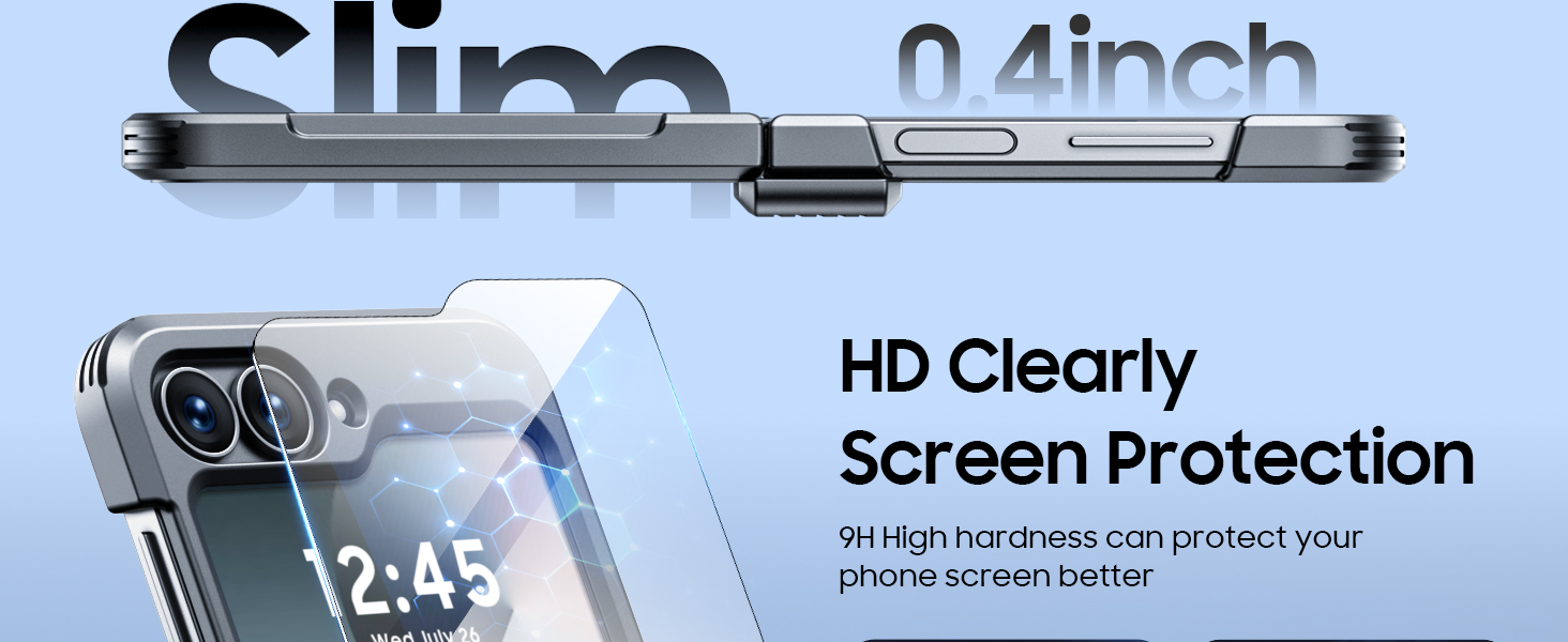 Amazon.com: CENMASO for Samsung Galaxy Z Flip 6 Case, Galaxy Z Flip 6 Case Built-in Screen ...