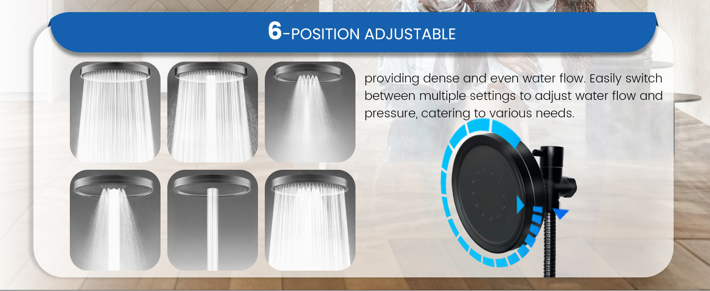 DEVA FRONSA Dual Shower Head for Couples, Double Shower System for Two People, 6+3 Adjustable ...