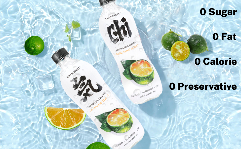Amazon.com : CHI FOREST Sparkling Water, Calamansi Lime Flavored Bubbly Sparling Water in Bottle ...