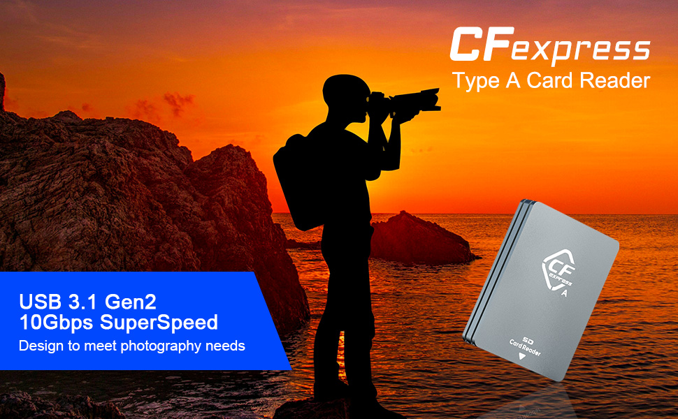 Amazon.com: CFexpress Type A and SD Card Reader, Dual-Slot USB3.2 Gen2 10Gpbs Type A CFexpress ...