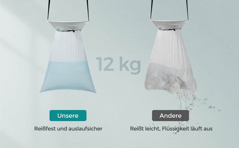 SONGMICS Müllbeutel mit Zugband, Müllsäcke für 15-20 Liter Mülleimer, Mülltüten für ...
