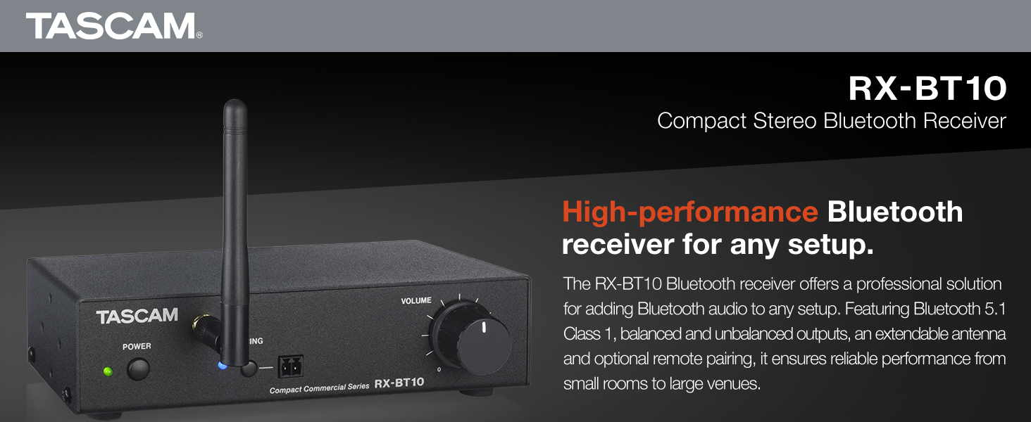 Amazon.com: TASCAM RX-BT10 Compact Stereo Bluetooth Receiver : Electronics