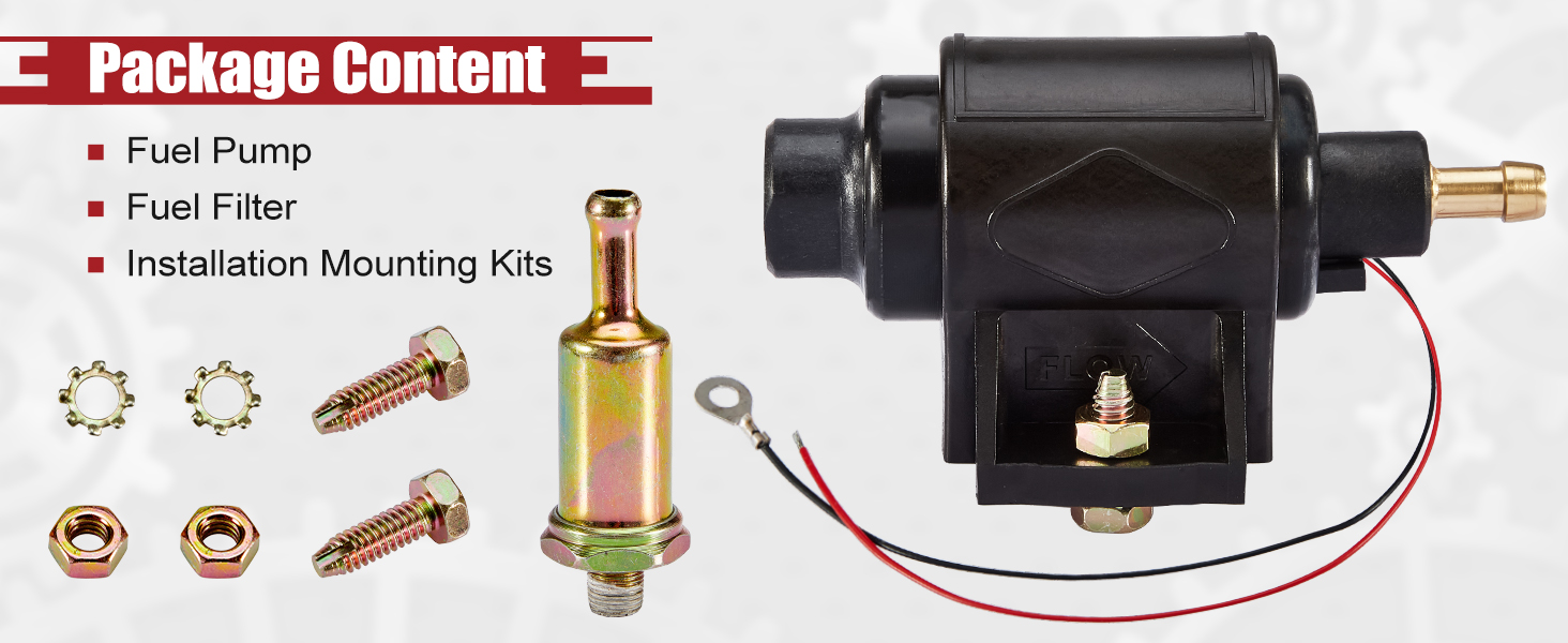 Amazon.com: CarBole Universal Electric Fuel Pump 12V Low Pressure 2-3.5 PSI, Inline Gasoline ...