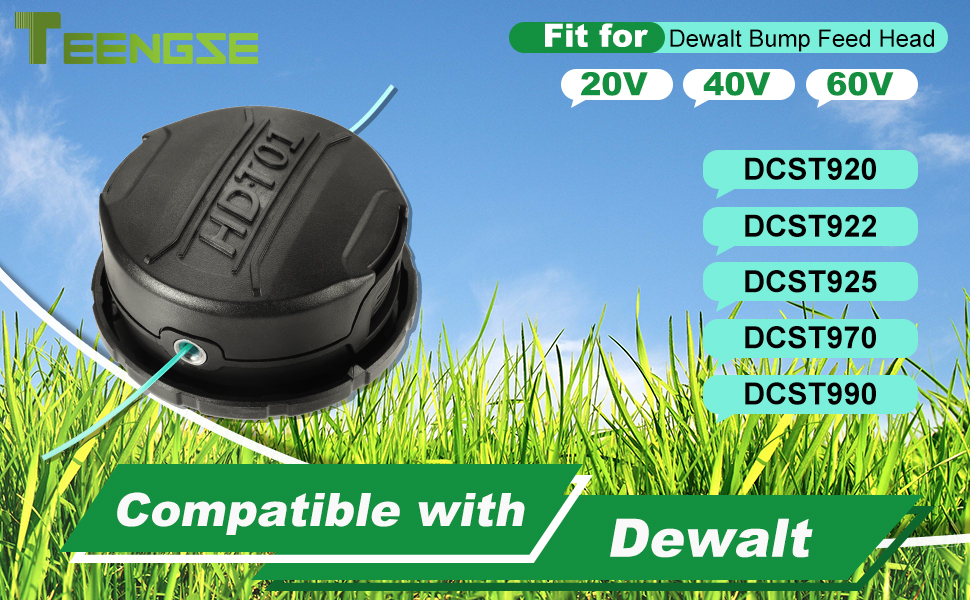 Amazon.com: TEENGSE DWO1DT995 Trimmer Head with Pre-Wound 0.080" 20ft Line Compatible with ...