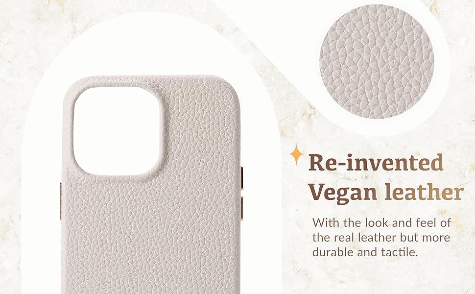 Amazon.com: Luner - for iPhone 15 Pro Max - Premium Vegan Leather Phone Case [Compatible with ...