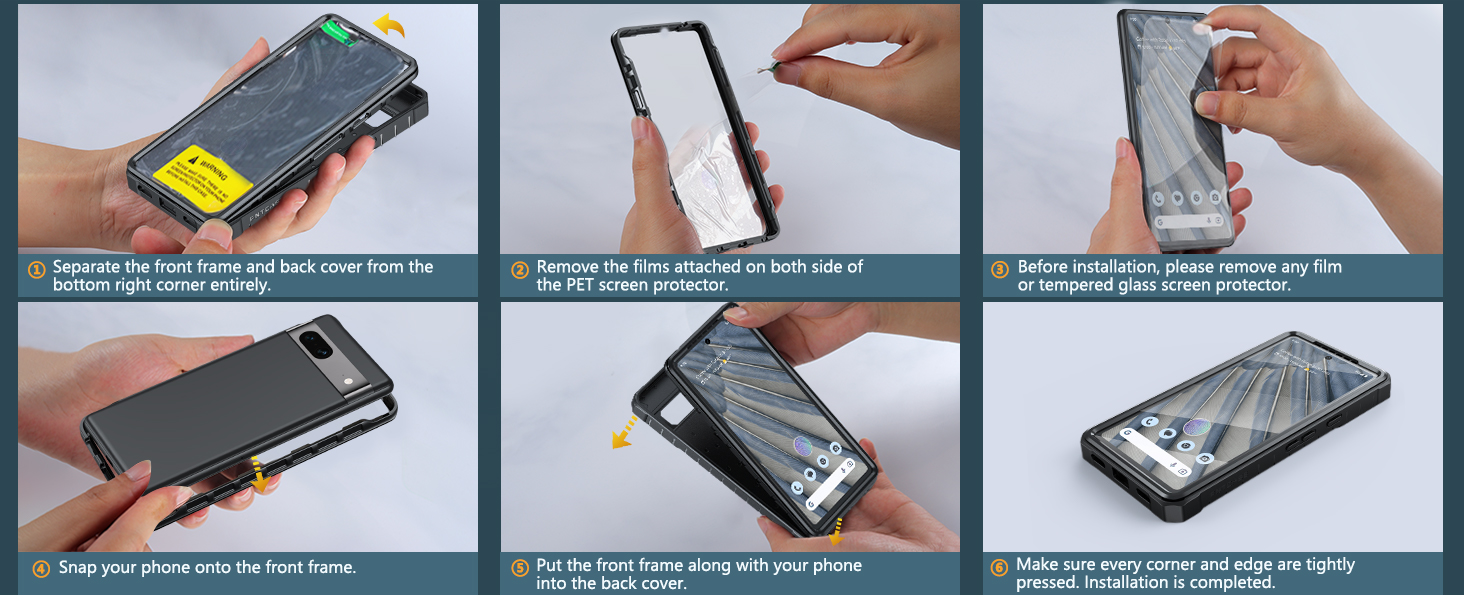 Amazon.com: FNTCASE for Google Pixel 7a Case: Dual Layer Protective Rugged Shockproof Cellphone ...