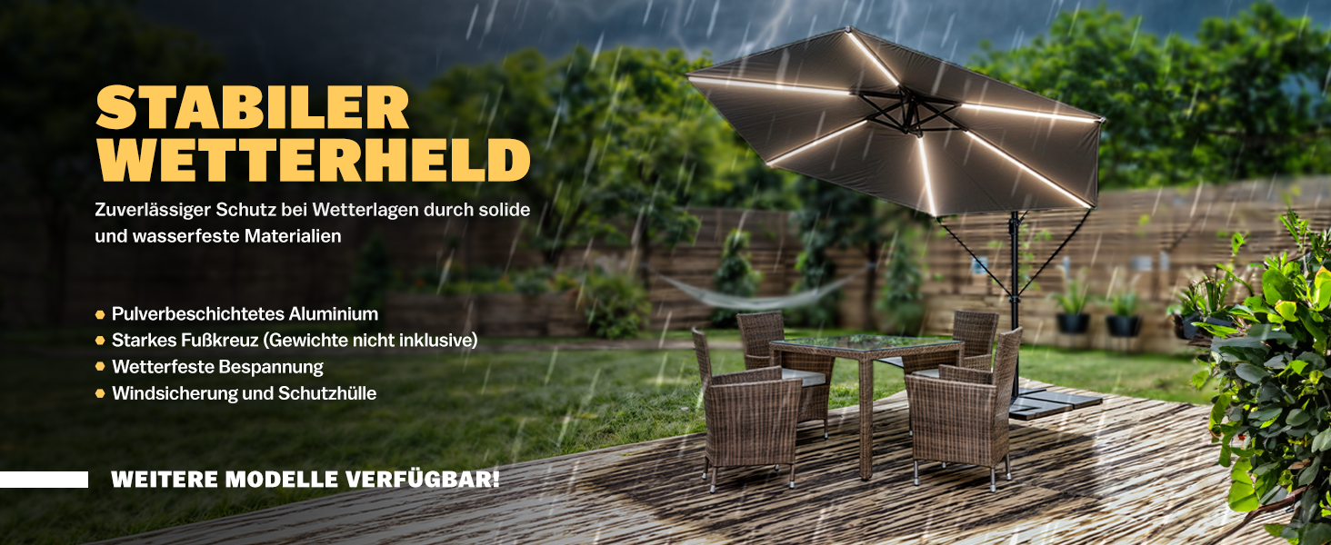 Amazon.de: Kingsleeve® Sonnenschirm UV Schutz 80+ Ø 300 cm Groß mit Ständer Schutzhülle ...