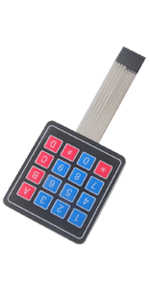 Amazon.com: NEXTION 16 Keys Matrix Keypad 4x4 Membrane Keyboard Module ...