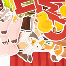 Amazon.com: Haooryx 134Pcs Back to School Farm Animal Bulletin Board ...