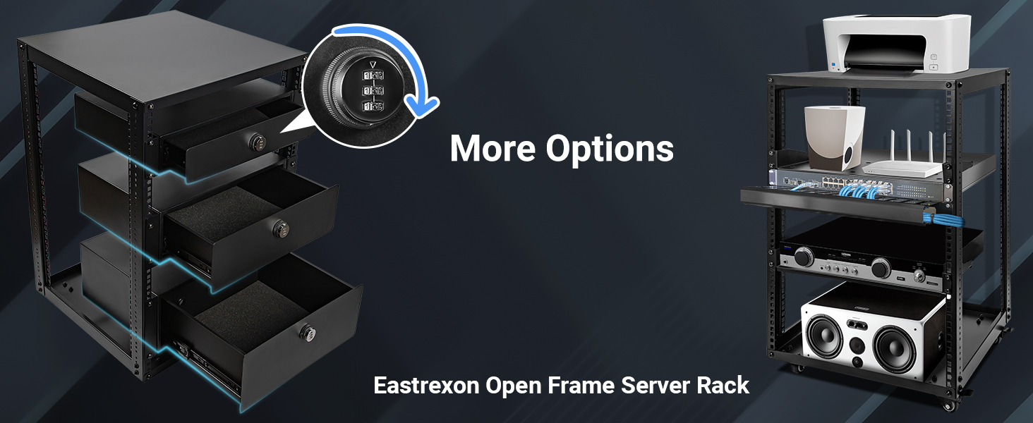 Amazon.com: Eastrexon 2U Rack Mount Drawer, Server Rack Drawer w ...