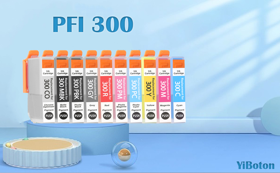 Amazon.com: High Yield PFI-300 PFI300 Ink Cartridge Compatible for Canon PRO-300 Professional ...
