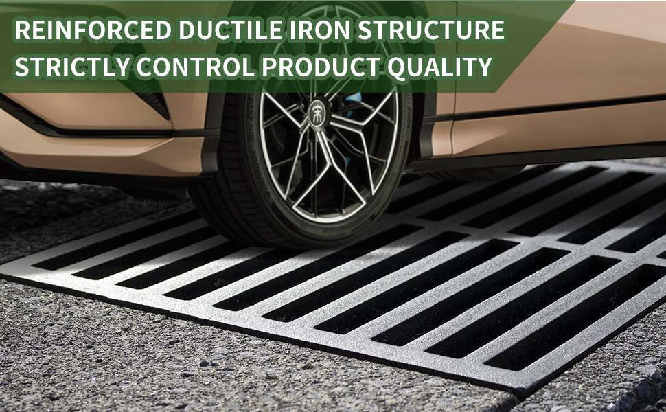 Cast Iron Drain Grate, 24 * 24in Heavy Duty Outdoor Drain Cover, B125 ...