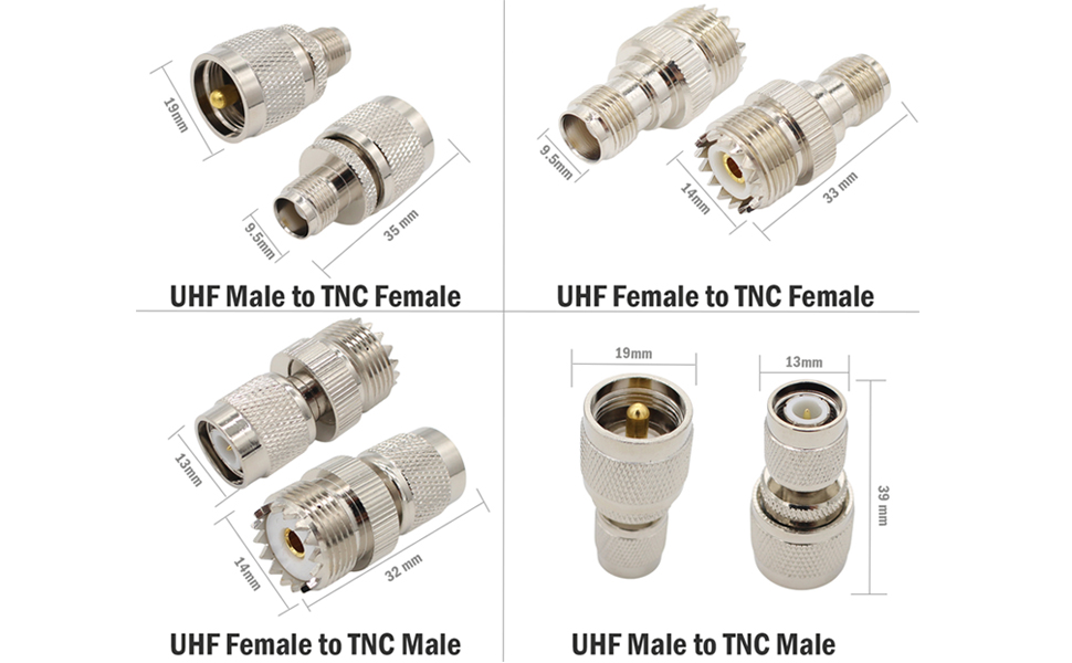 Amazon.com: RF Coaxial Adapter Set, 23 Type UHF Adapter Kits, Mini UHF Adapter, PL259 to SMA/BNC ...