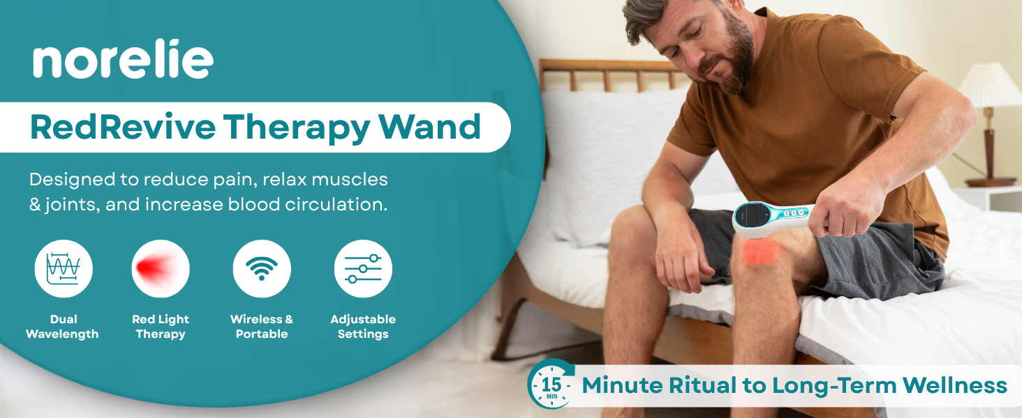 Amazon.com: Norelie RedRevive Cold Laser Therapy Device - Portable Infrared and Red Light ...