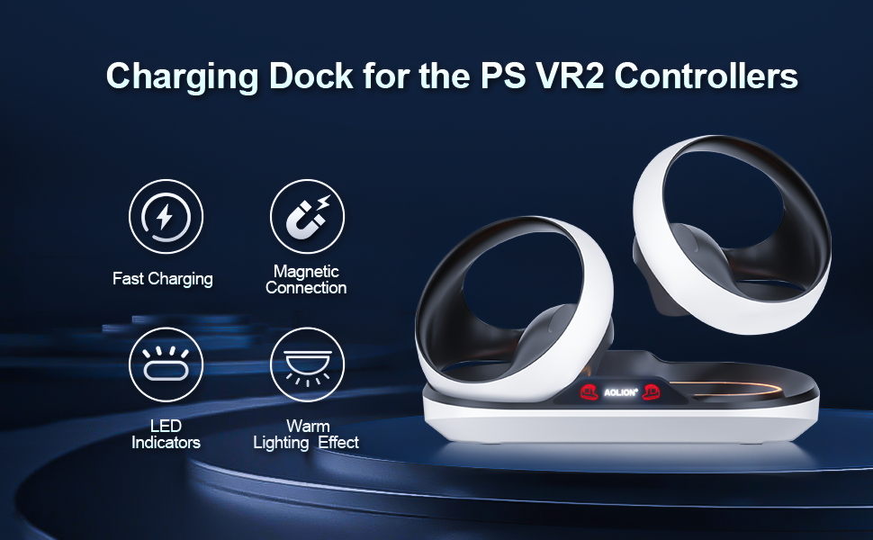 Amazon.com: 2023 Charging Station Dock for psvr2 Sense Controllers, Quick Display VR2 Magnetic ...