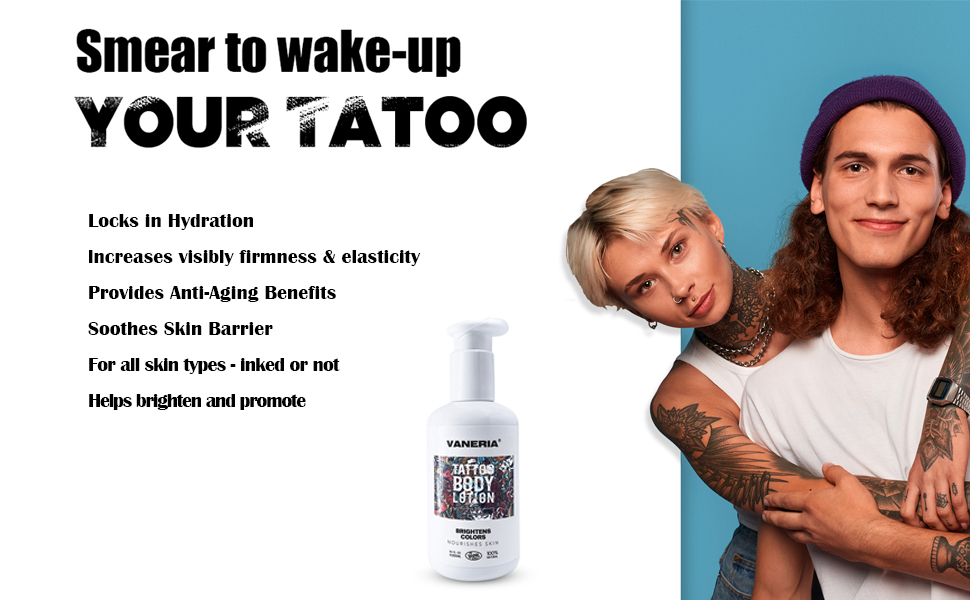 VANERIA Tattoo Lotion Aftercare,Tattoo Moisturizer & Healing Keeps Your Ink Looking Fresh ...