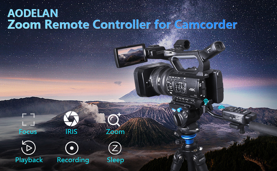 AODELAN Lanc Camcorder Wireless Zoom Controller for Sony and Canon Video Recording Remote ...