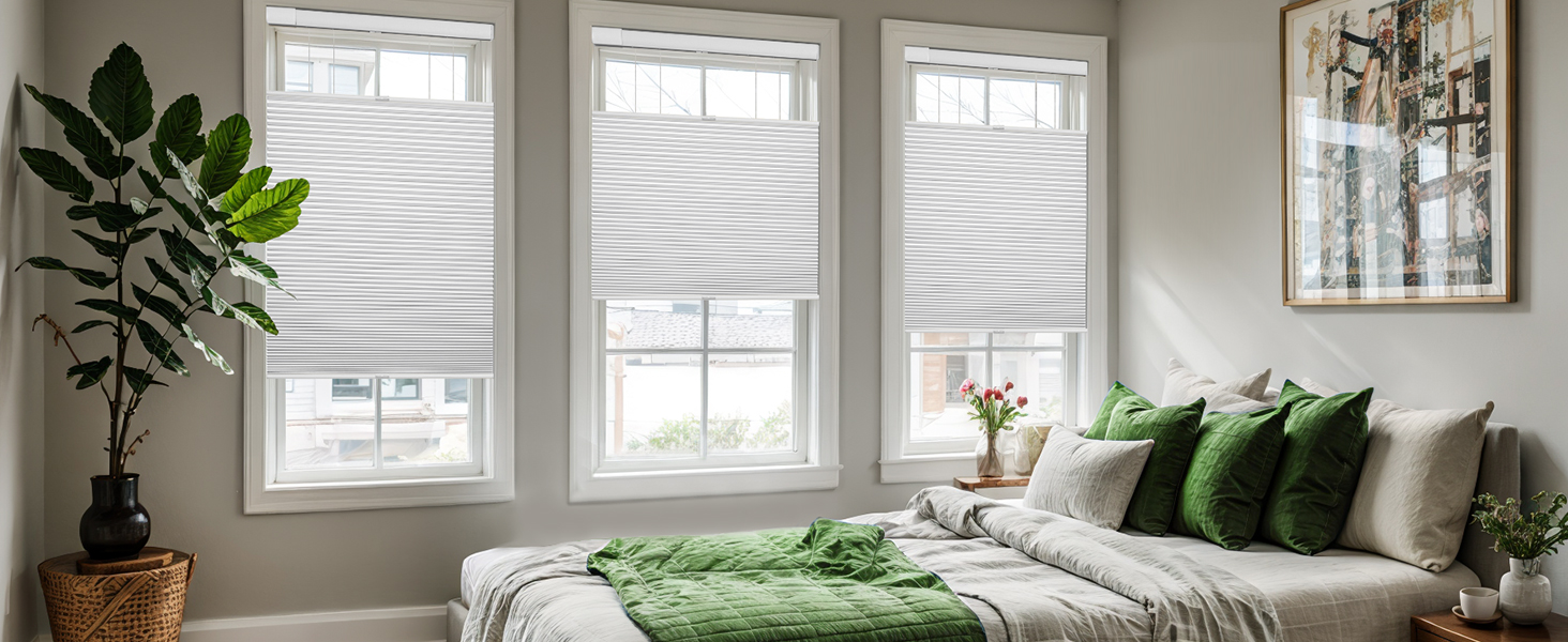 Amazon.com: MiLin Top Down Bottom Up Cordless Cellular Shades No Drill ...