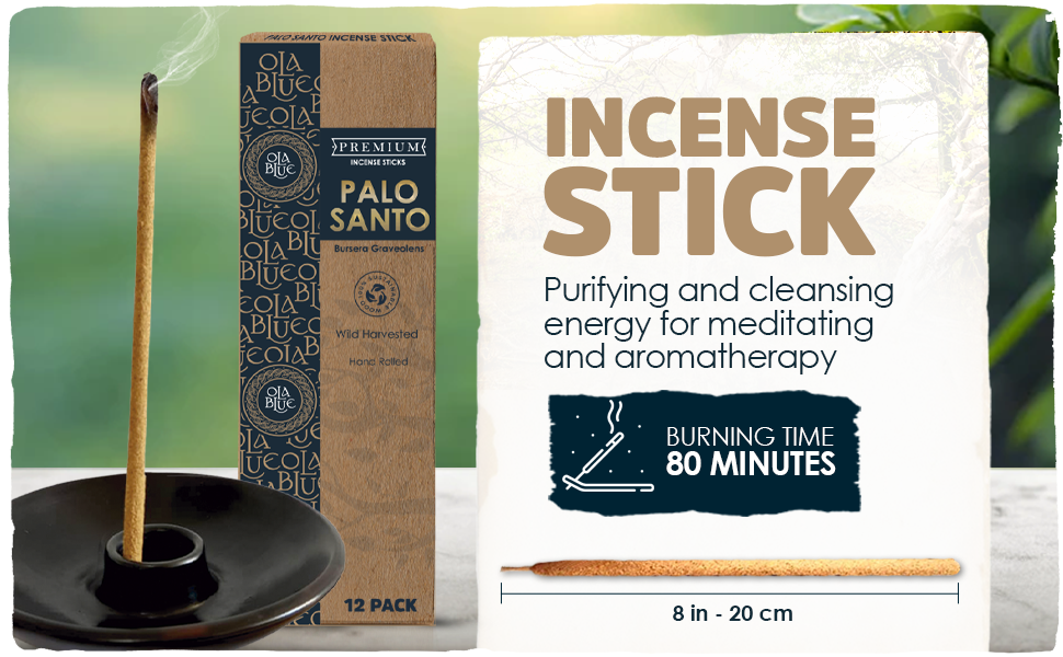 Amazon.com: Palo Santo Incense Sticks (12 Pack) and Holder from Peru Premium Authentic ...
