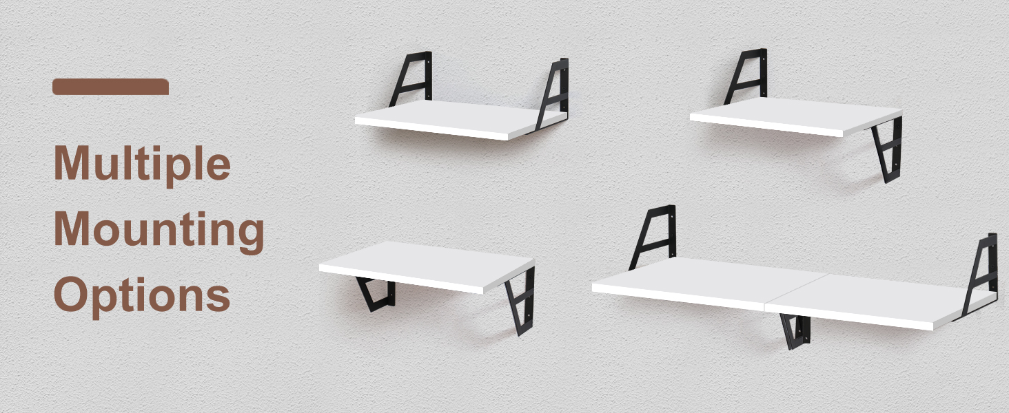 Tectocker-DOU Set of 2 Deep Floating Shelves; Wall Mounted Book Shelf for Living Room, Bedroom ...