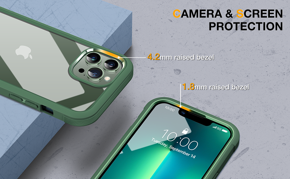 Amazon.com: Miracase Glass Case for iPhone 13 Pro Max 6.7 inch, 2022 Upgrade Full-Body Clear ...