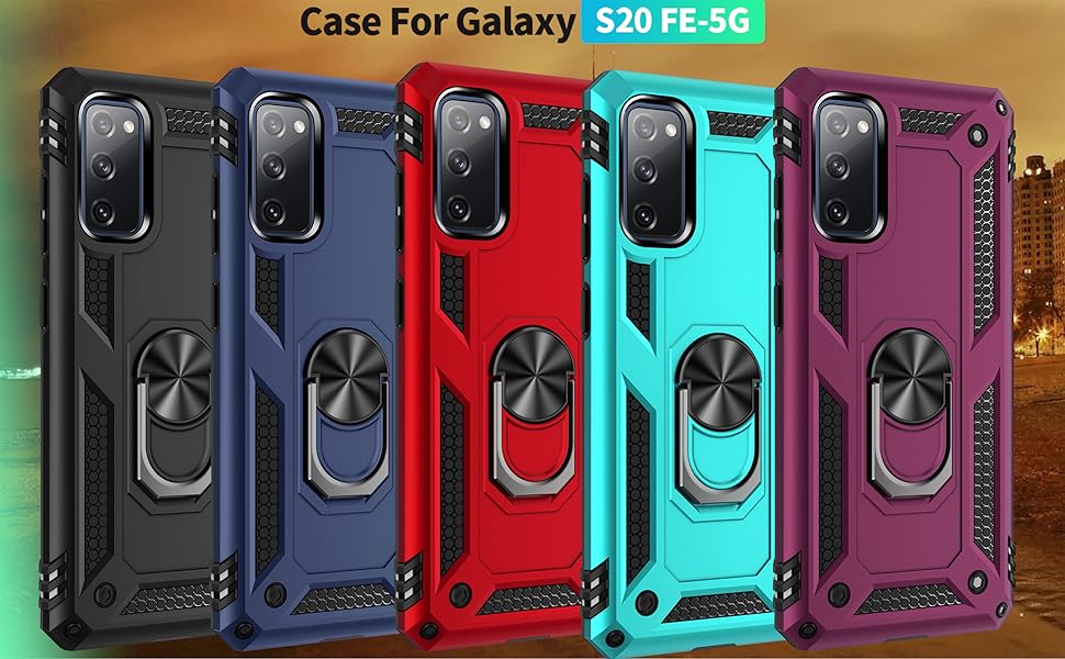 Amazon.com: YmhxcY Galaxy S20 FE Case with Military-Grade Explosion-Proof Screen Protector【2 ...