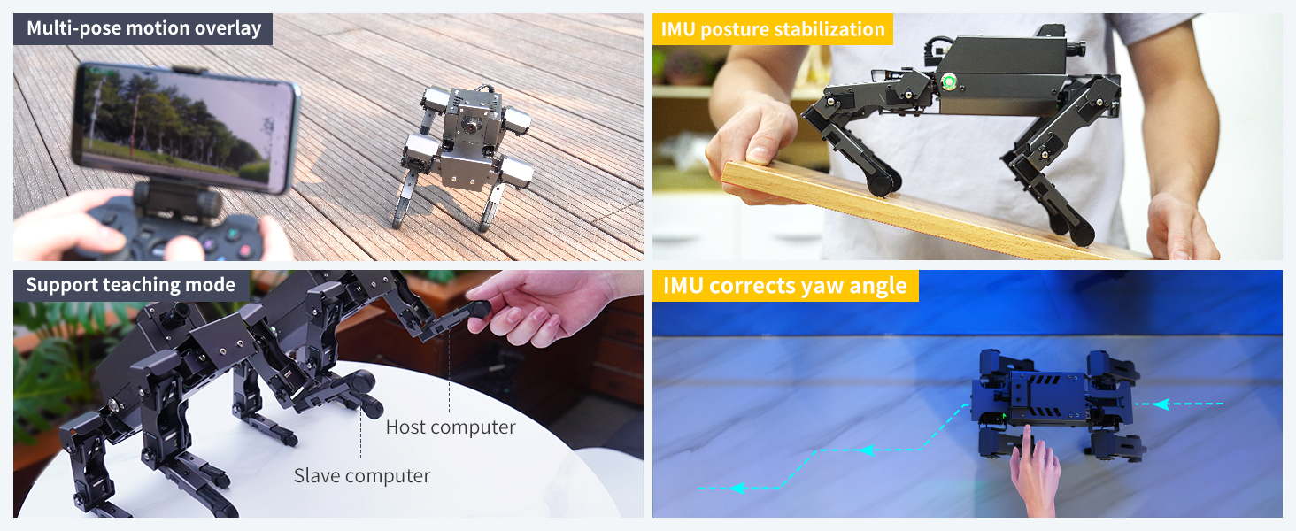 Amazon.com: Yahboom Raspberry Pi 5 4GB AI Smart Robot Dog Python ...