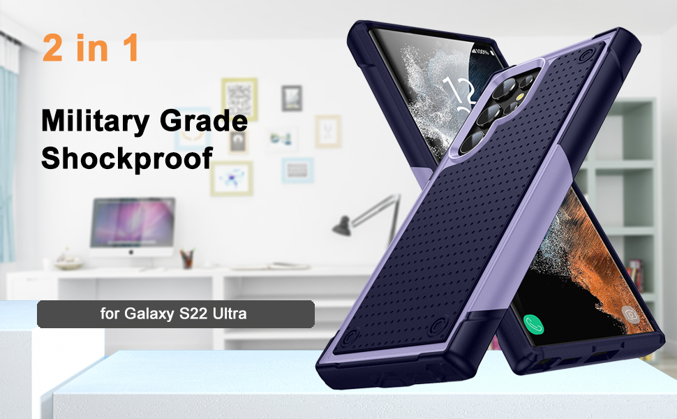 Amazon.com: TORRTOWAY Designed for Samsung Galaxy S22 Ultra Case Gift Militay Grade Drop ...