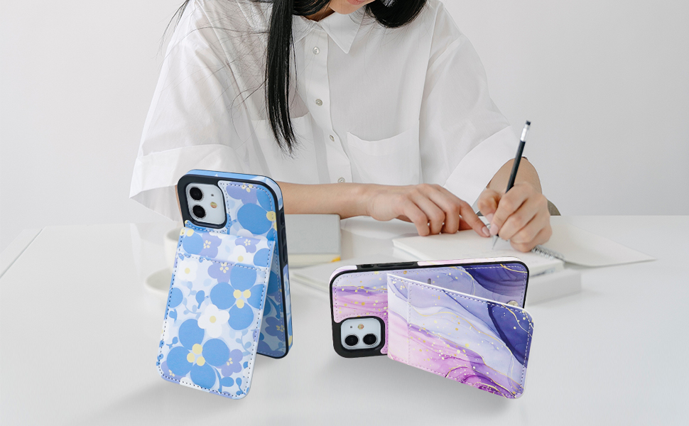 Amazon.com: Vaburs Compatible with iPhone 12 and iPhone 12 Pro Case Wallet with Credit Card ...