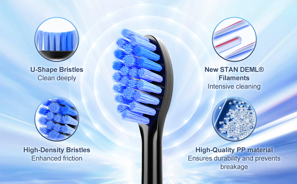 Amazon.com : 7MAGIC Model D26 Electric Toothbrush Heads, Replacement ...