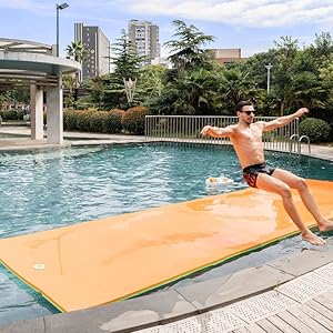 Amazon.com: IMMERSA 12' x 5' Floating Mat, Lily Pad Water Mat, Floating ...