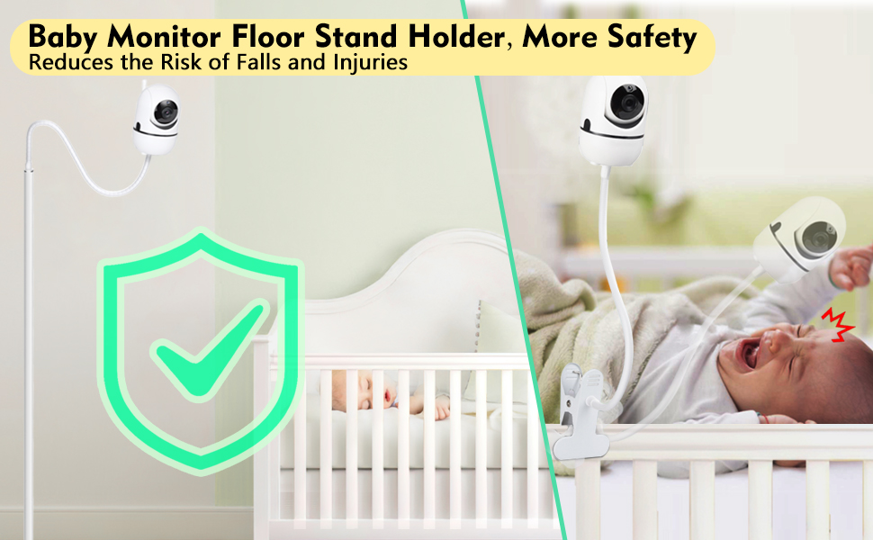 Amazon.com: Baby Monitor Floor Stand Mount Compatible with HelloBabyHB6550/HB65/HB40/HB6339 ...