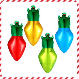 Amazon.com: 60 Pcs Christmas Light Bulb Balloon Christmas Balloons Xmas ...