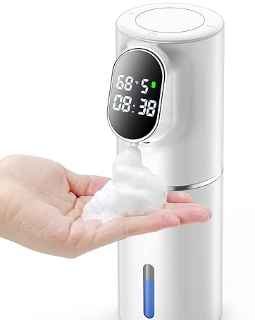 Amazon.com: Wladipw Automatic Soap Dispenser Touchless HD LED Time Display Foaming Soap ...